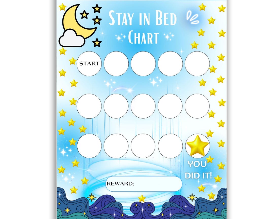 Kids Sleep Reward Chart: Bedtime Routine & Sleeping Tracker (printable ...