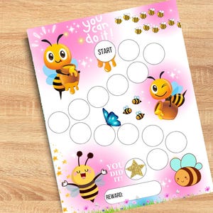 Bee Reward Chart Honey Bee Reward Chart Toddler Reward Chart Potty ...