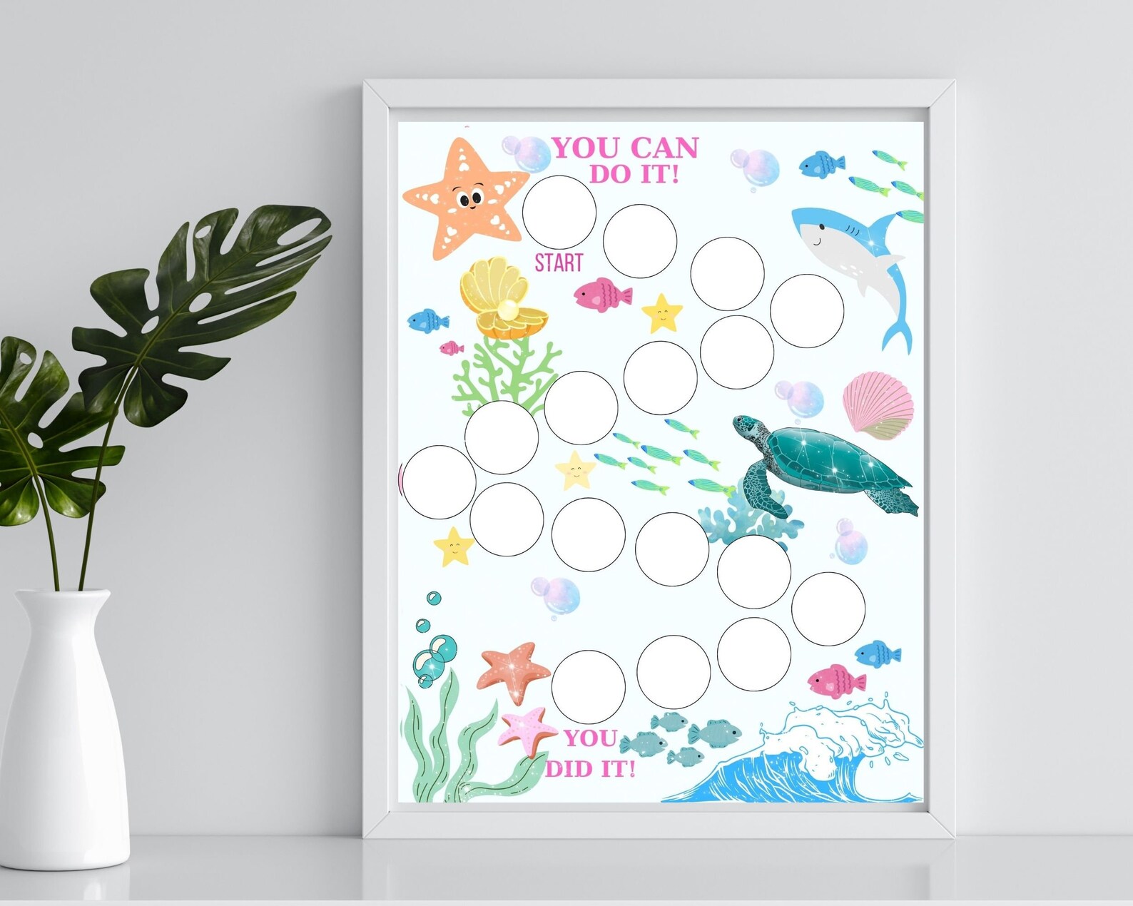 Printable Kids Reward Chart - Ocean Reward Chart - Under the Sea ...
