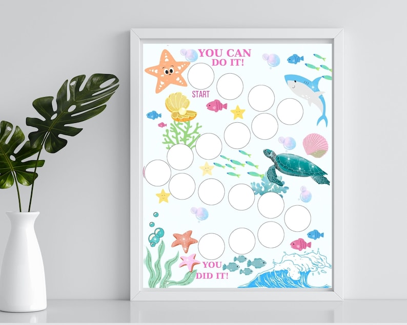 Printable Kids Reward Chart - Ocean Reward Chart - Under the Sea ...