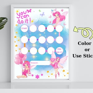 Fairy Reward Chart - Princess Reward Chart - Sleeping Chart - Potty ...