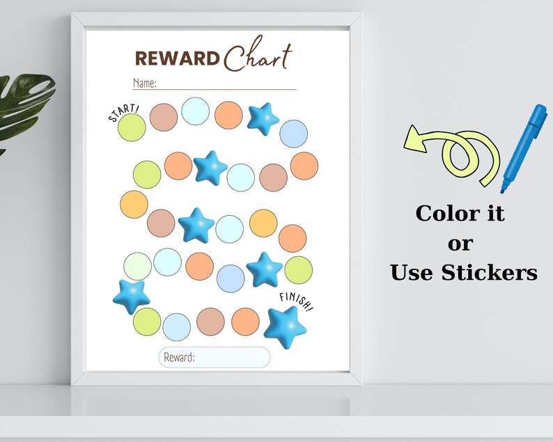 Printable Reward Chart - Boys Reward Chart - Toddler Reward Chart ...