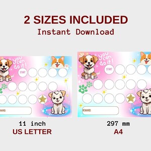 Dog Reward Chart – Printable Chore Chart for Kids | Puppy Behavior ...