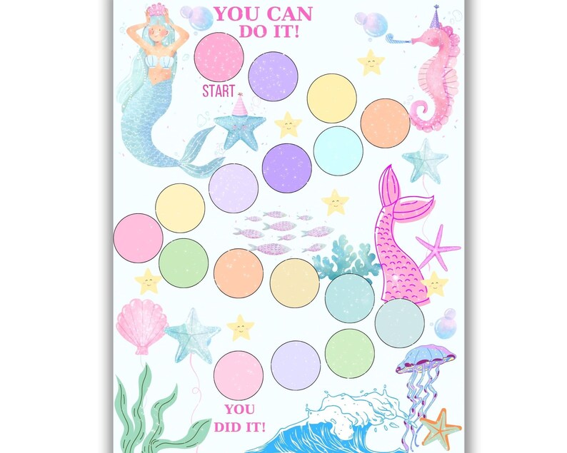 Reward Chart Bundle - Printable Mermaid Reward Chart - Ocean Reward ...