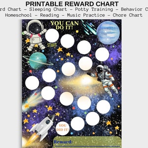 Space Reward Chart - Kids Reward Chart - Boys Behavior Chart - Boys ...