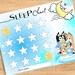 Bluey Sleeping Chart Kids Sleeping Chart Reward Chart Sleep Chart for ...