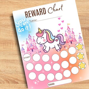 Unicorn Reward Chart for Kids - Printable Magical Behavior Chart ...