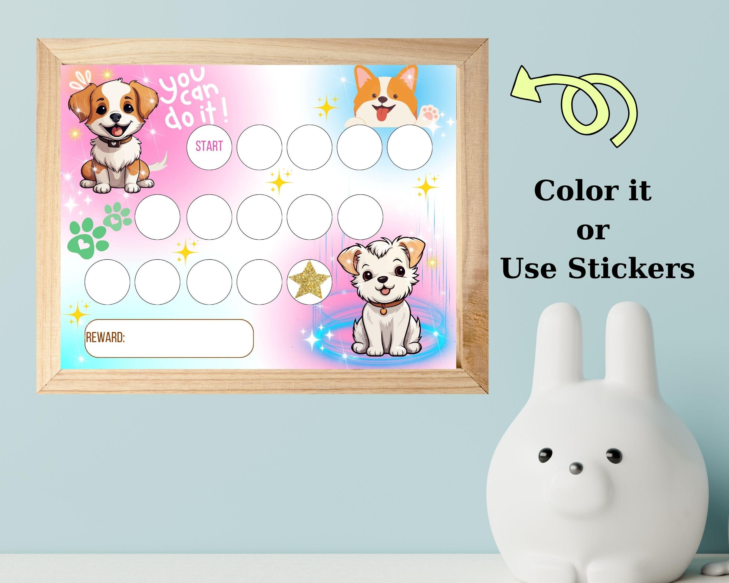 Puppy Reward Chart for Kids: Behavior & Potty Training Tracker (PDF ...