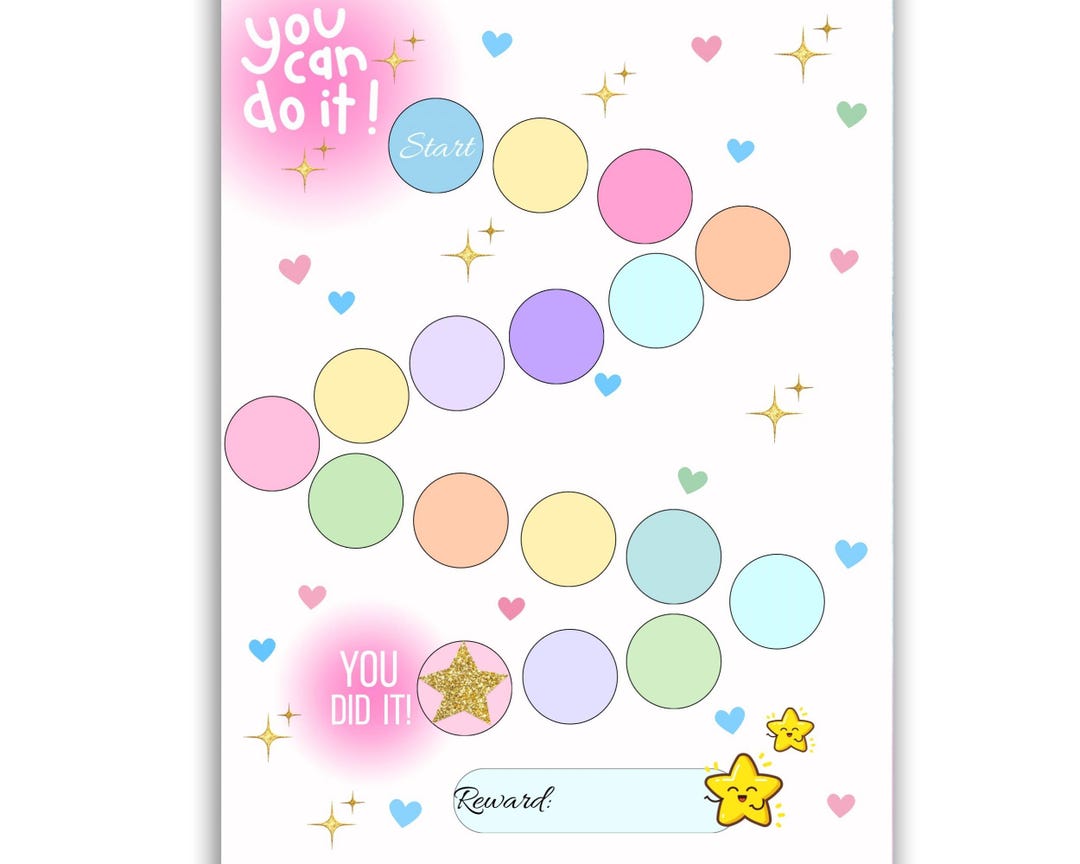 Rainbow Reward Chart for Kids – Printable Behavior & Chore Tracker (PDF ...