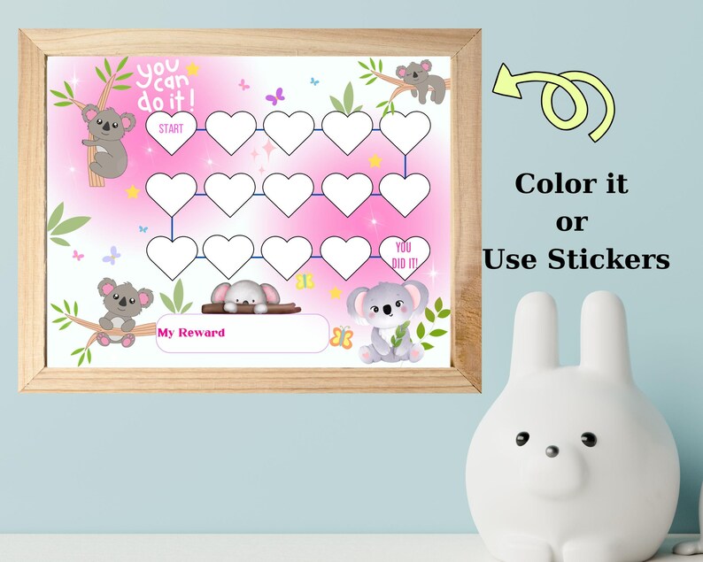 Koala Reward Chart - Printable Kids Behavior Chart - Potty Training ...