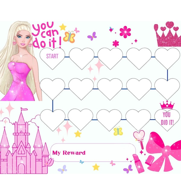 Potty Chart Barbie - Etsy