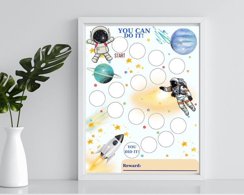 Space Reward Chart Kids Reward Chart Boys Behavior Chart Boys Potty ...
