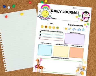 Kids Daily Journal Printable Journal for Kids Diary for Children Kids ...