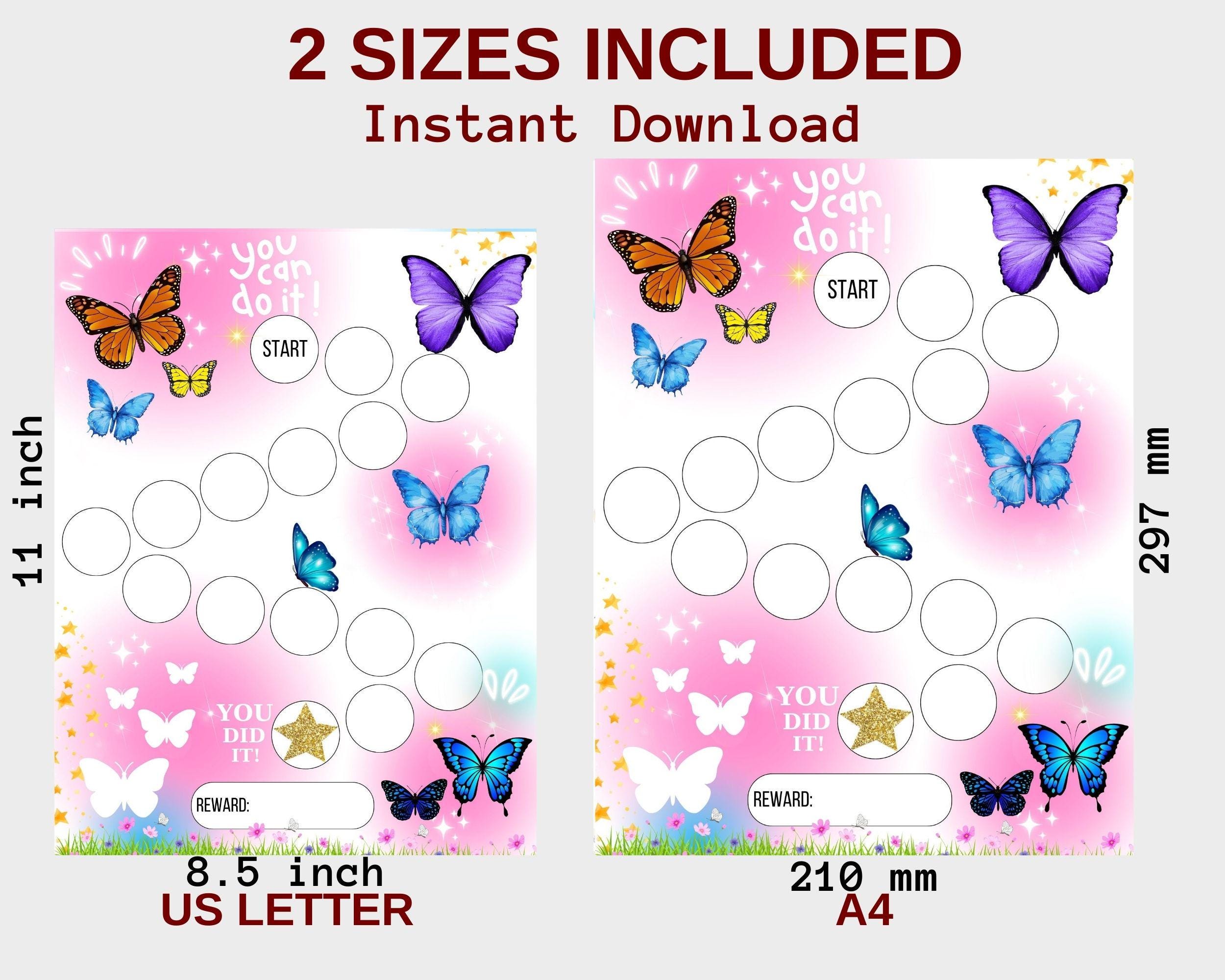 Butterfly Reward Chart - Spring Reward Chart - Toddler Reward Chart ...
