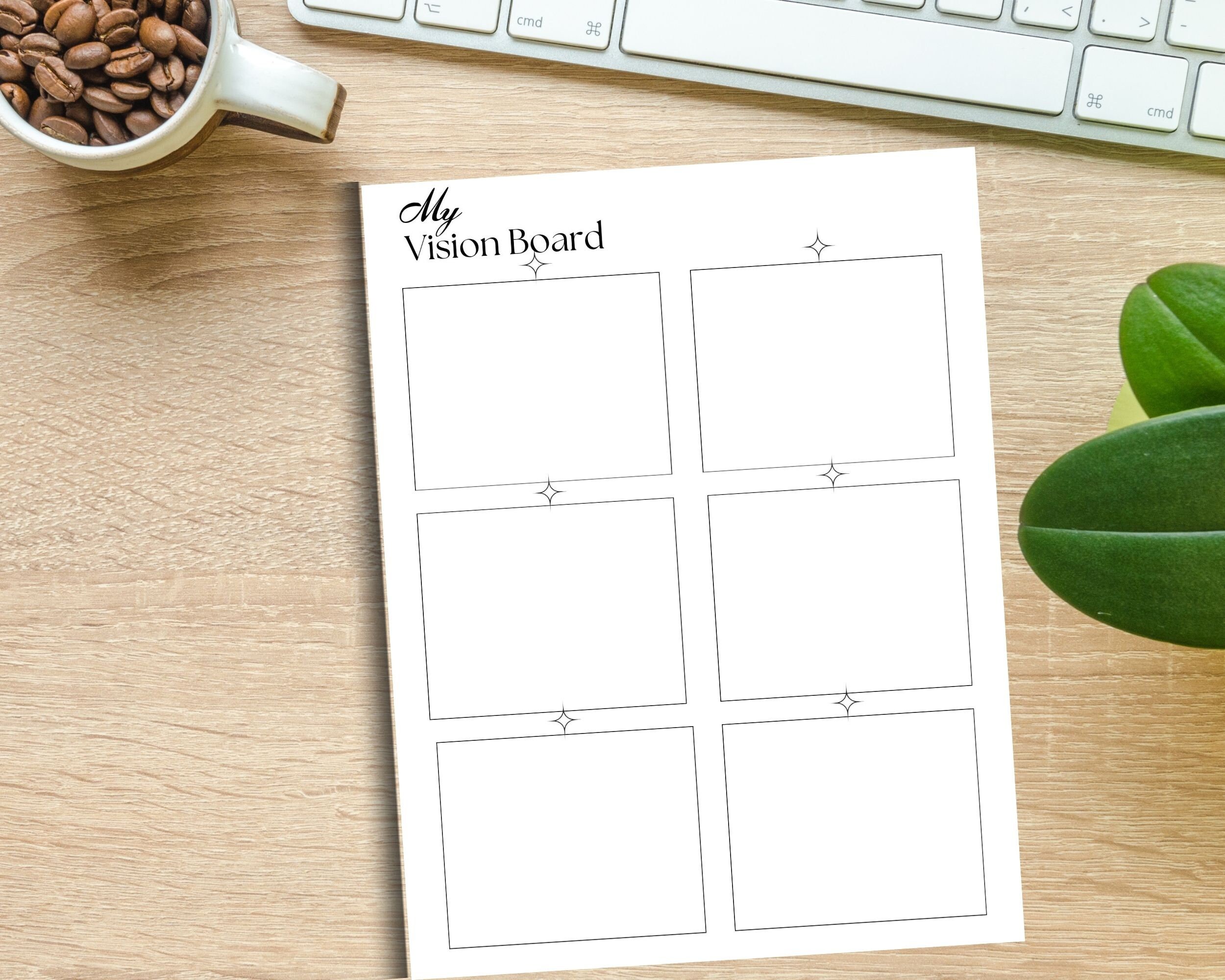 Vision Board Printable Focus Board Printable Vision Board PDF Simple ...