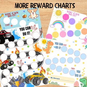 Printable Reward Chart Boys Reward Chart Toddler Reward Chart Potty ...