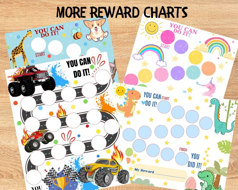 Printable Reward Chart Boys Reward Chart Toddler Reward Chart Potty ...