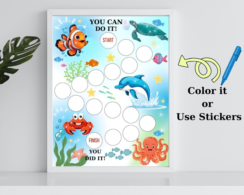 Ocean Reward Chart - Fish Reward Chart - Under the Sea Behavior Chart ...