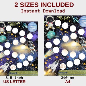 Space Reward Chart for Kids - Outer Space Behavior Chart - Potty ...