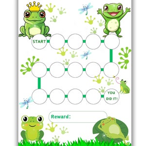 Frog Reward Charts Kids Reward Chart Behavior Chart Potty Training ...