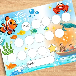 Ocean Reward Chart - Fish Reward Chart - Under the Sea Behavior Chart ...