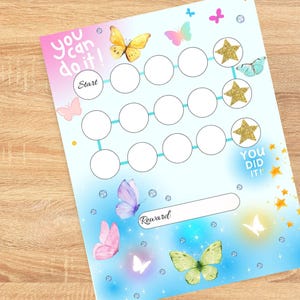 Butterfly Reward Chart for Kids - Printable Behavior Chart - Colorful ...