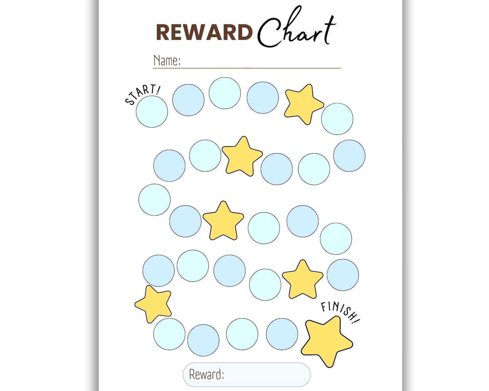 Printable Reward Chart Boys Reward Chart Toddler Reward Chart Potty ...