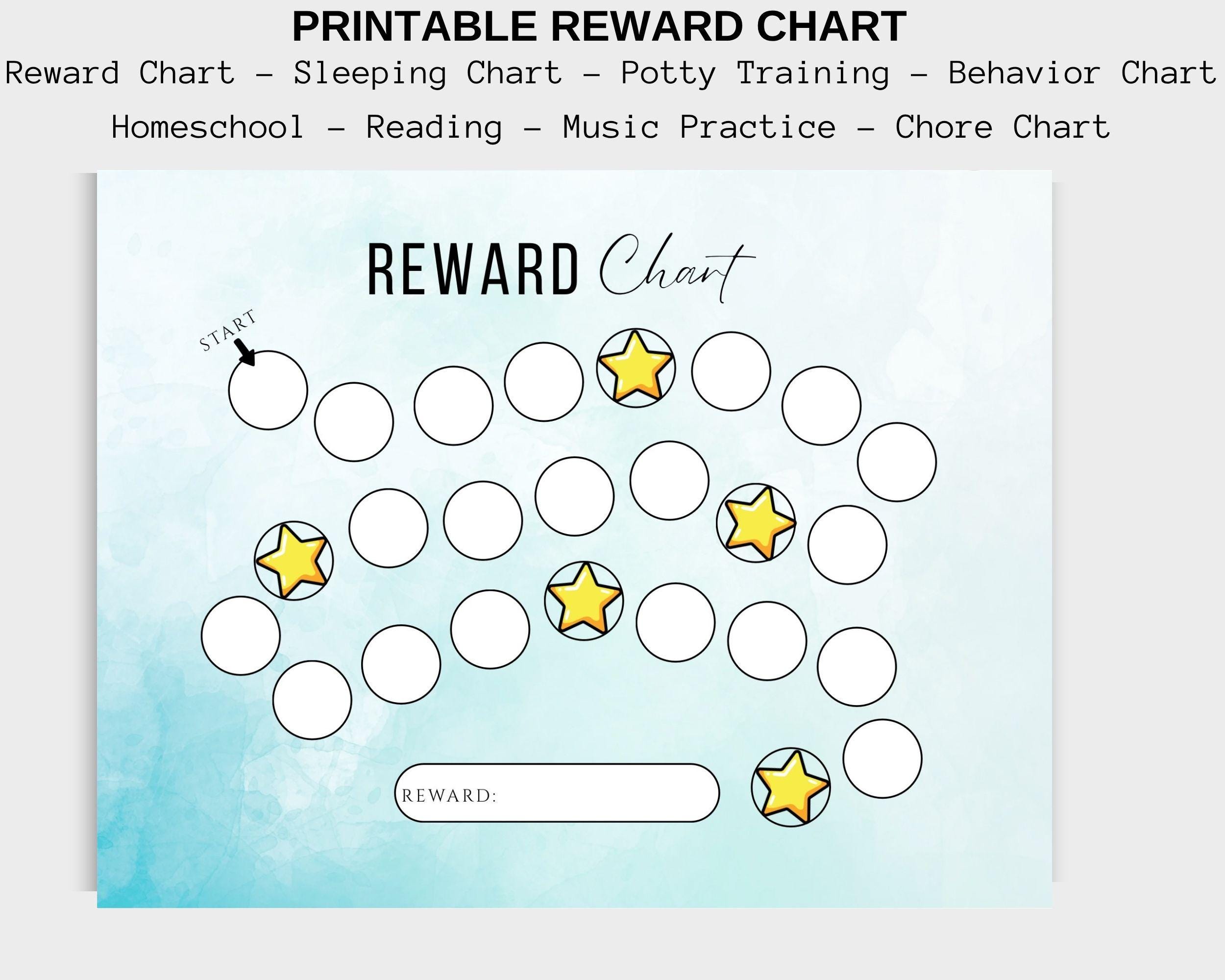 Printable Reward Chart for Kids – Potty Training & Behavior Tracker ...