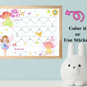 Fairy Reward Chart - Princess Reward Chart - Sleeping Chart - Potty ...