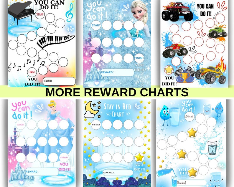 Printable Reading Reward Chart for Kids – 30-day Book Tracker - Sticker ...