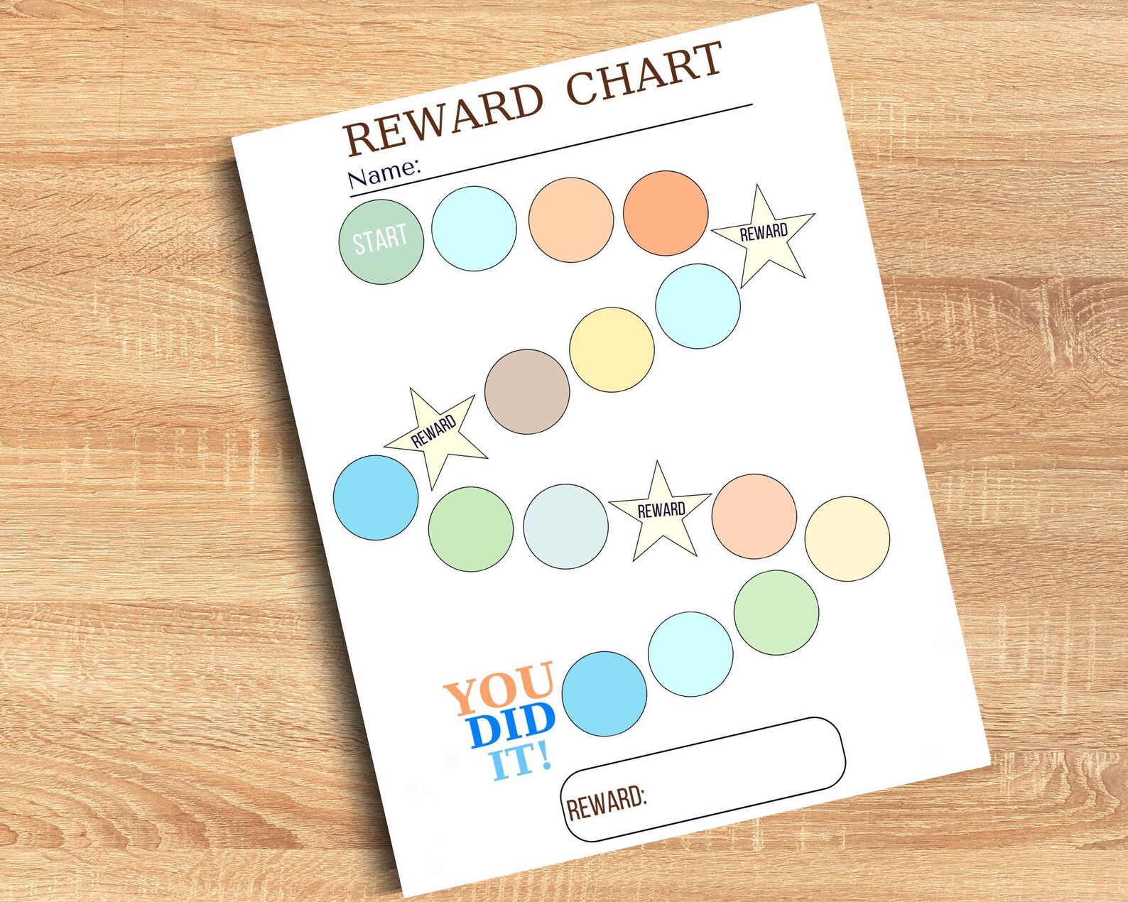 Printable Reward Chart Kids Reward Chart Toddler Reward Chart Potty ...