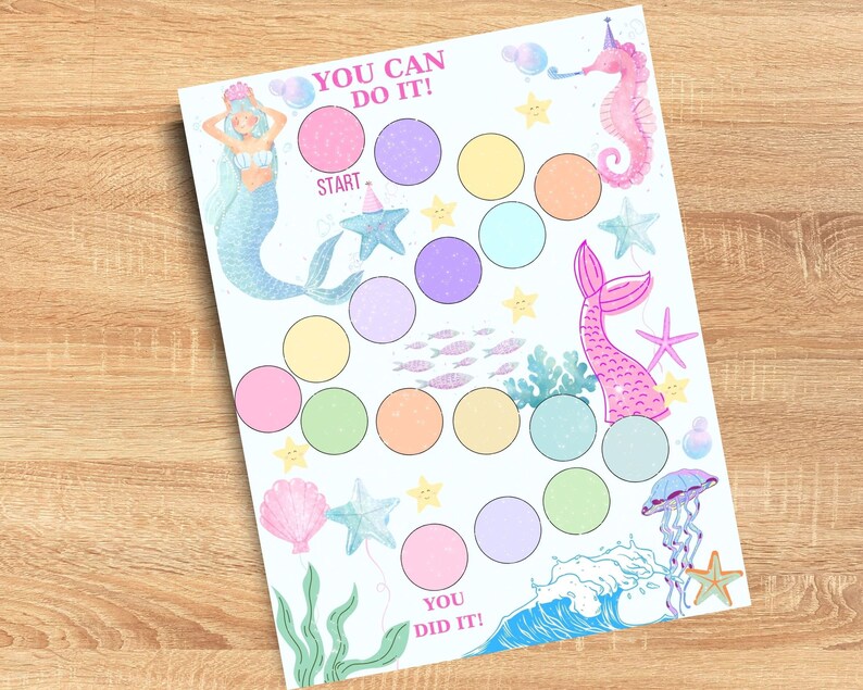 Printable Mermaid Reward Chart - Ocean Reward Chart - Under the Sea ...