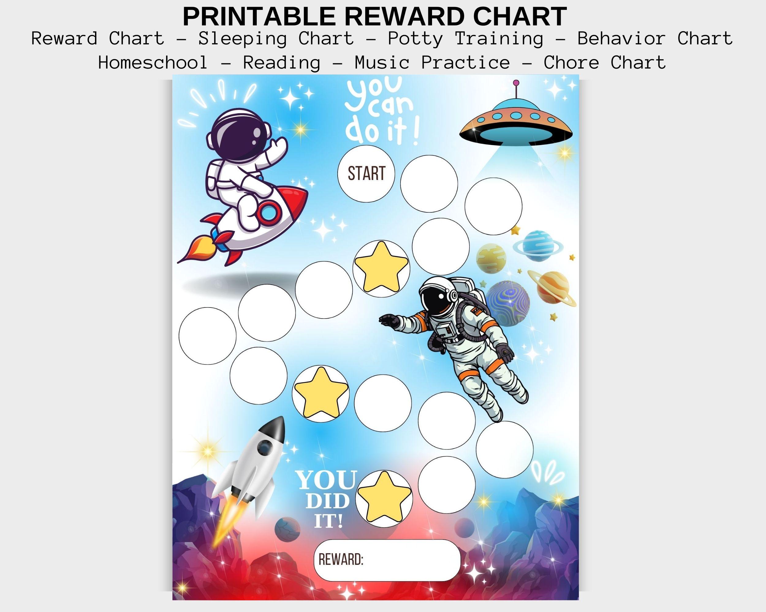 Space Reward Chart Outer Space Chart Boys Behavior Chart Potty Training ...