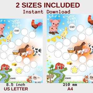 Farm Reward Chart – Printable Chore Chart for Kids | Toddler Potty ...