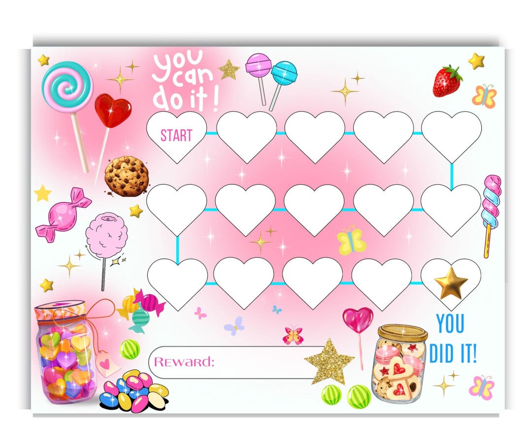 Candy Shop Reward Chart – Printable Sweet Sticker Chart for Kids ...