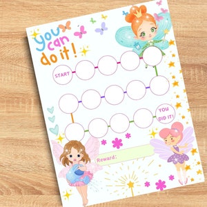 Fairy Reward Chart Princess Reward Chart Sleeping Chart Potty Training ...
