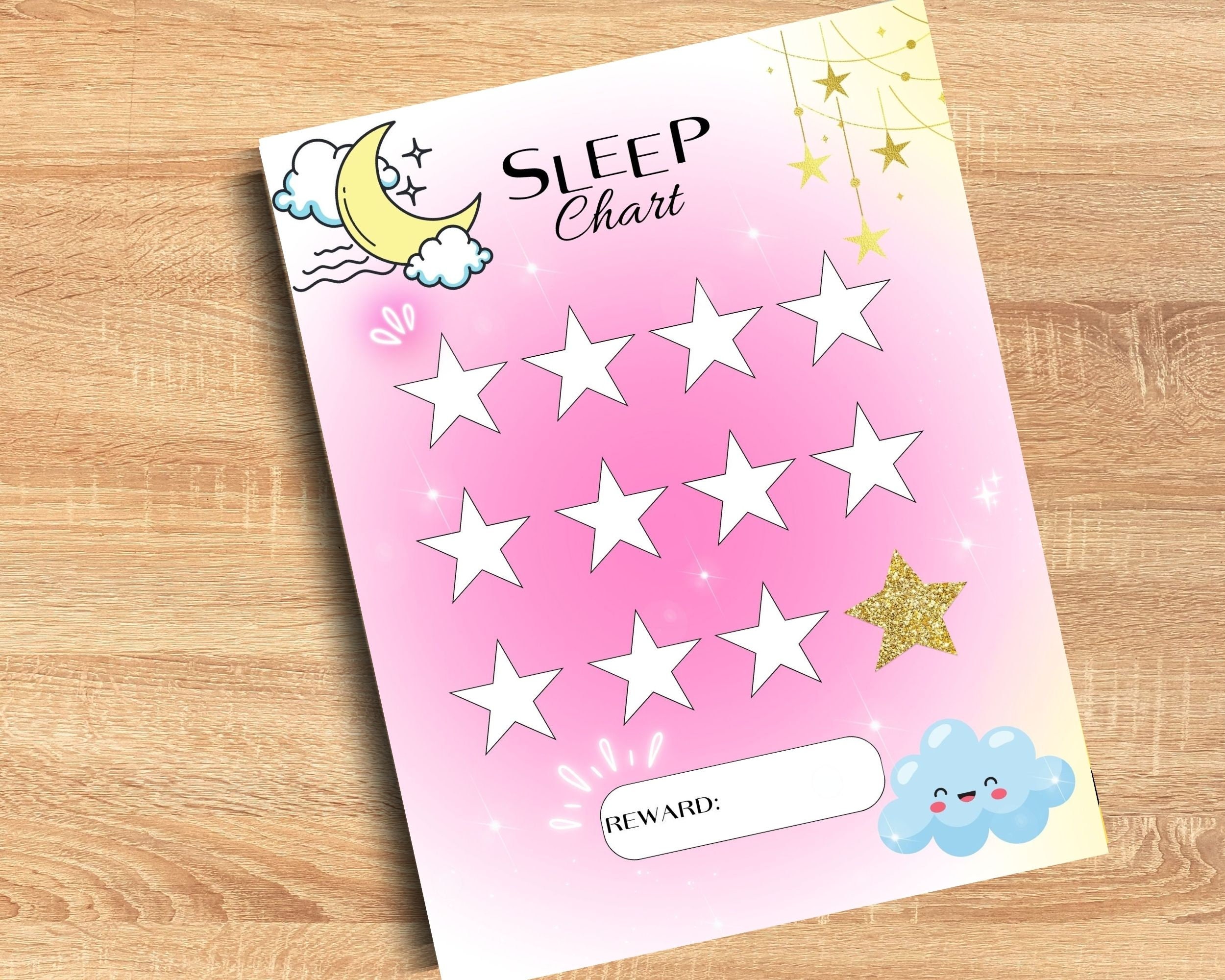 Kids Sleeping Chart Printable Sleep Tracker Reward Chart Sleep Chart ...