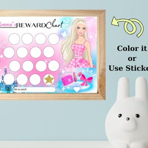 Princess Reward Chart Girls Princess Reward Chart Potty Training Chart ...