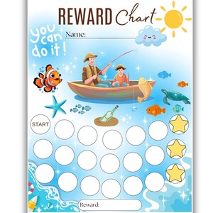 Printable Ocean Reward Chart Bundle: Under the Sea, Shark Potty ...