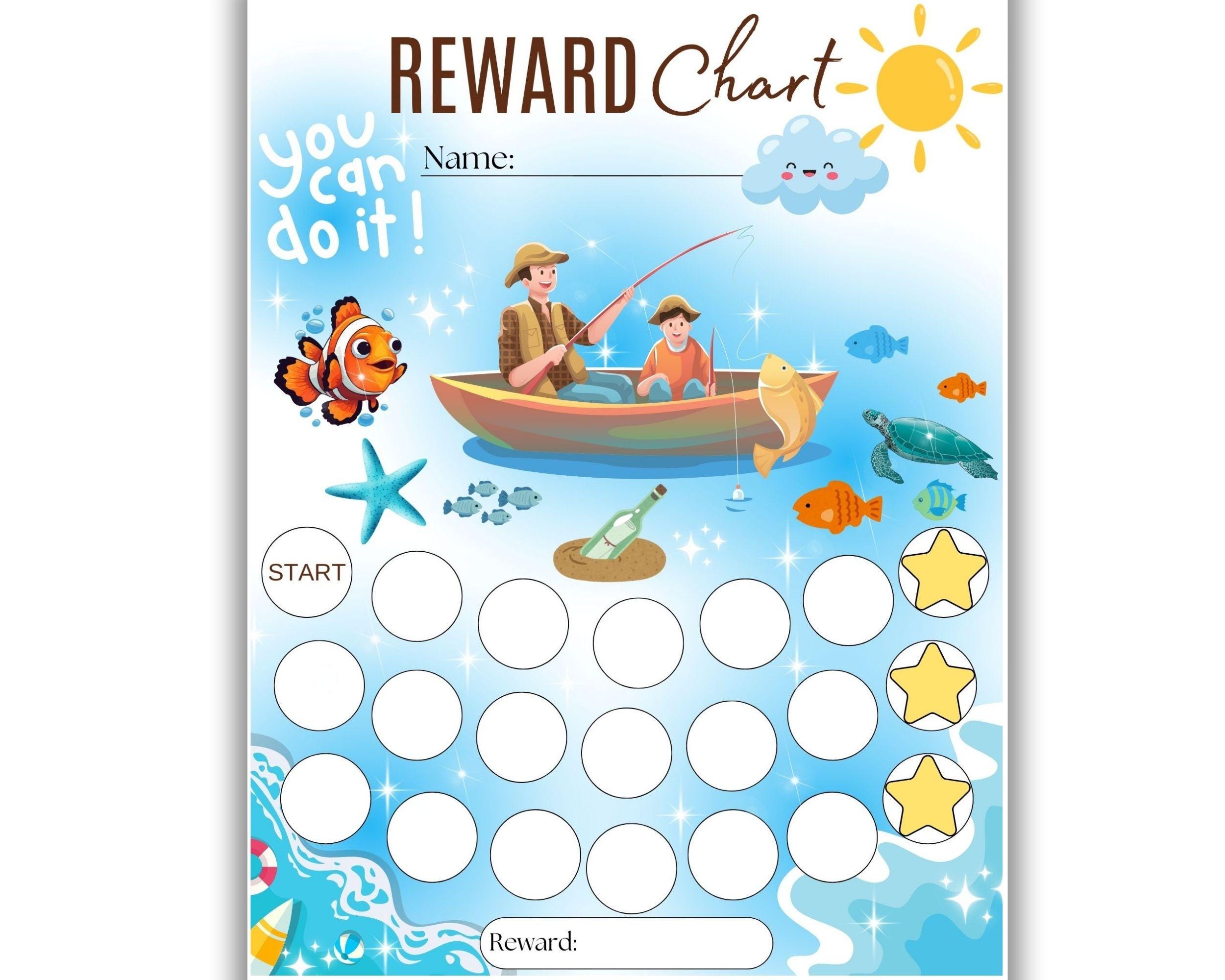 Printable Sea Reward Chart Bundle - Ocean Reward Chart - Under the Sea ...