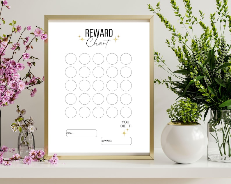 Adult Reward Chart – Printable Habit - Goal Tracker for Self-care ...
