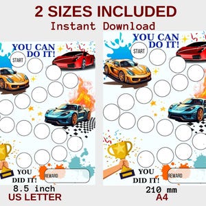 Car Reward Chart - Boys Behavior Chart - Kids - Boy - Chore Chart ...