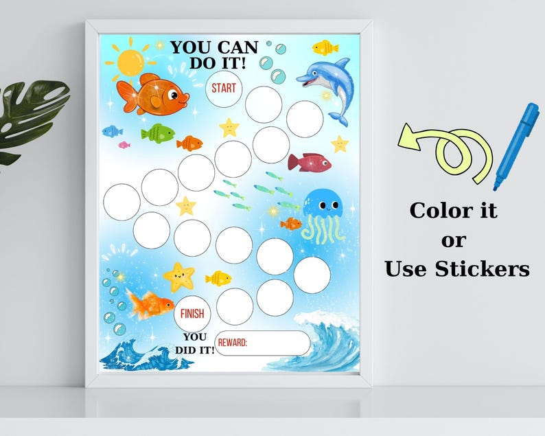 Ocean Reward Chart - Fish Reward Chart - Under the Sea Behavior Chart ...