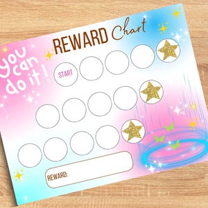Printable Reward Chart - Rainbow Reward Chart - Toddler Reward Chart ...