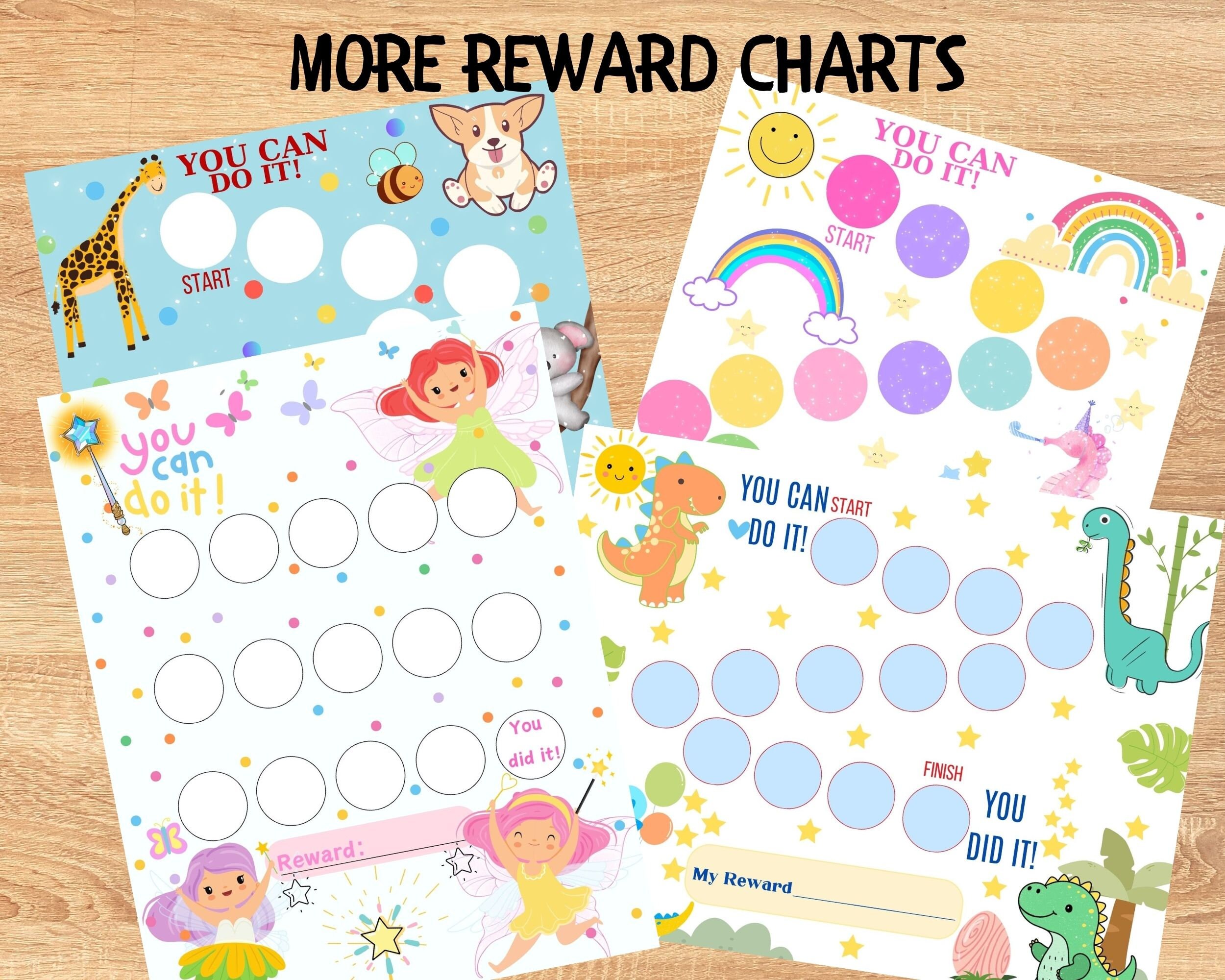 Barbie Reward Chart Girls Princess Reward Chart Potty Training Chart ...