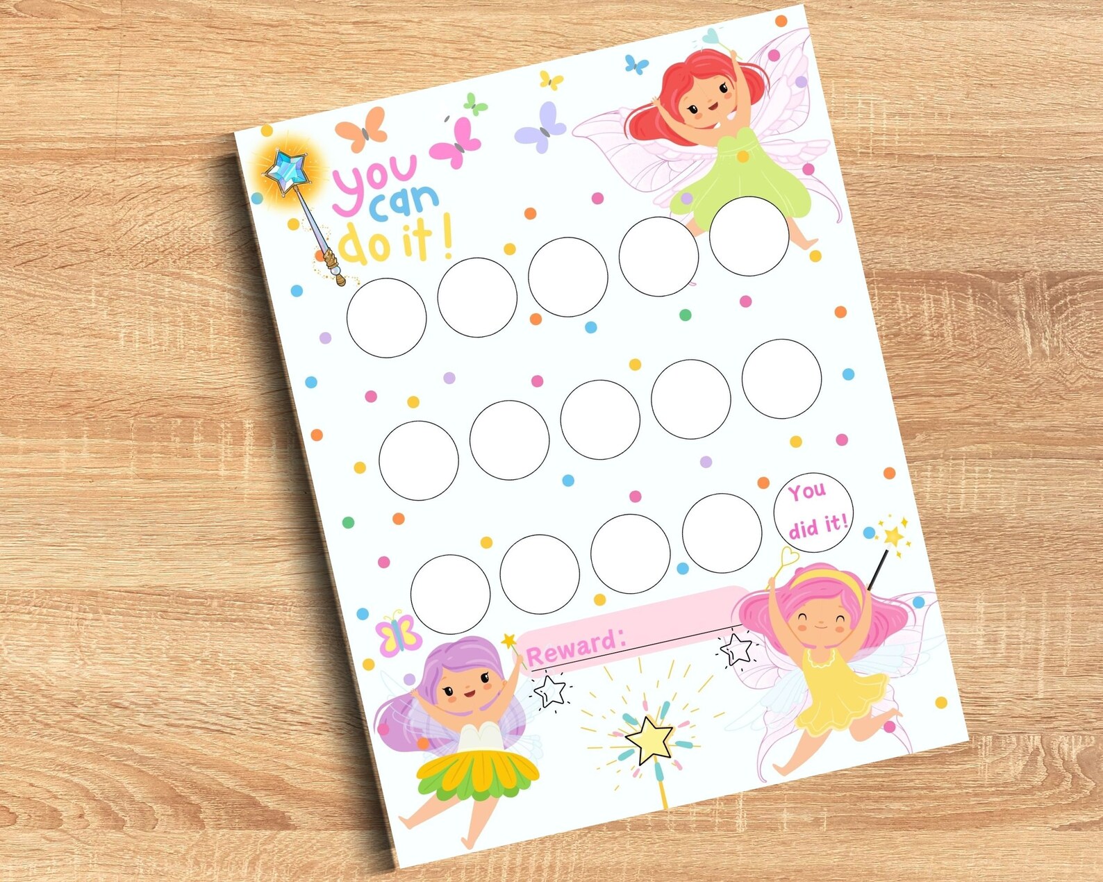 Fairy - Rainbow Reward Charts for Girls – Printable Behavior, Chore ...