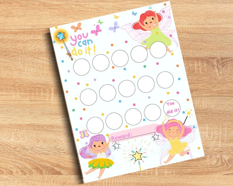 Fairy - Rainbow Reward Charts for Girls – Printable Behavior, Chore ...