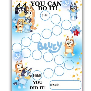 Bluey Reward Chart - Bluey Potty Training Chart - Toilet Training ...