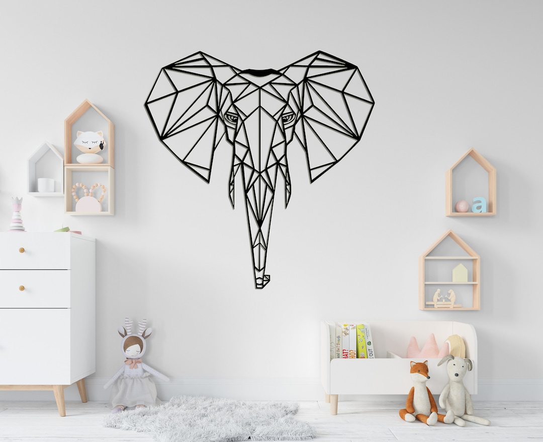 Geometric Elephant Wall Art - SVG - DXF - PNG - Eps - Etsy