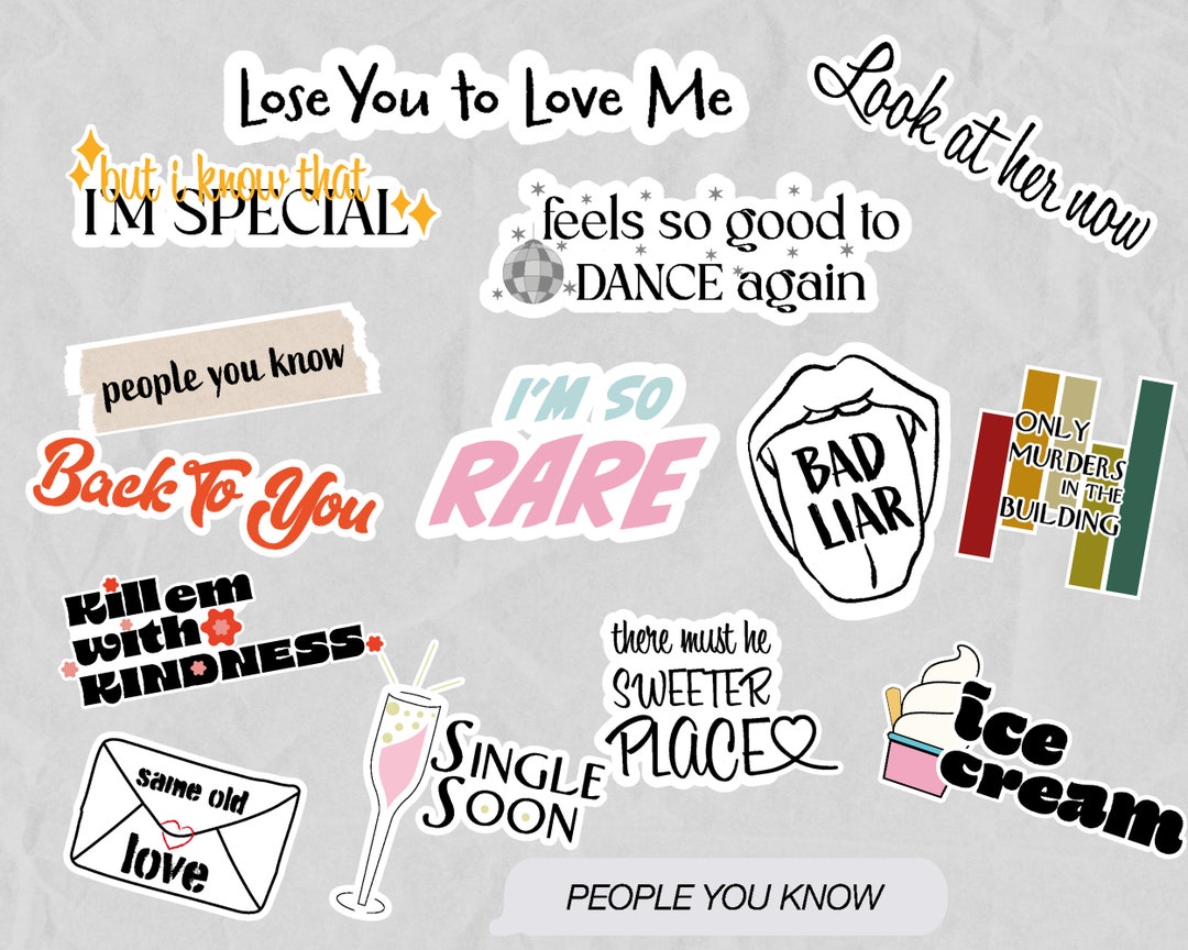 Selena Gomez Sticker Pack, Team Selena, Rare Sticker, Back to You ...